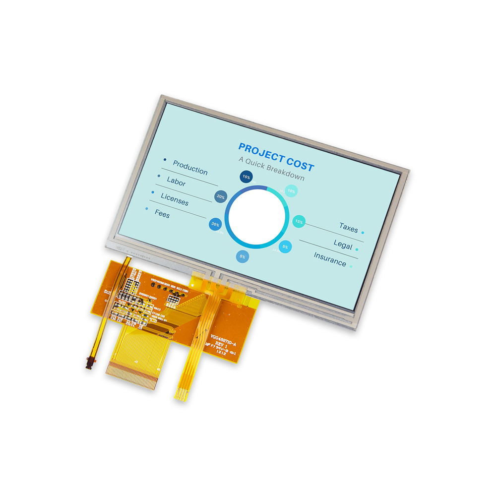 4.3" TFT LCD Monitor, WQVGA TFT Panel, Resistive Touch｜EVERVISION